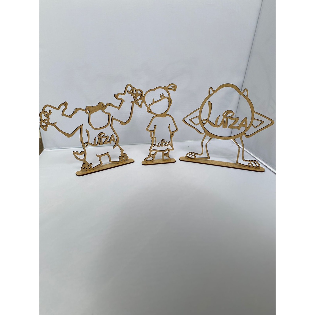 10 Centros De Mesa Boo Monstros S.a Decoração De Festas Mdf Cru ...