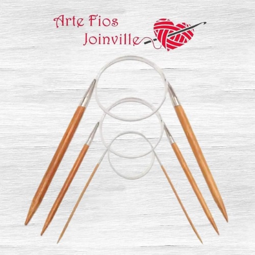 Agulha Circular de Tricô Bambu Circulo 60cm | Shopee Brasil