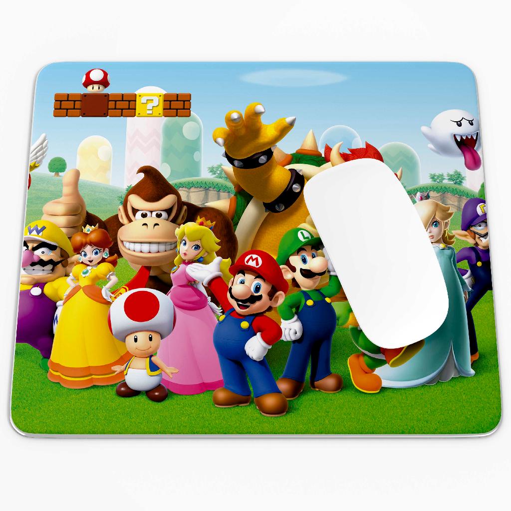 Mouse Pad Mario Bros Turma Mario Luigi Princesa Yoshi Toad | Shopee Brasil