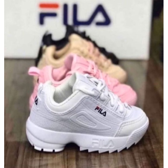TENIS FILA INFANTIL BRANCO ROSA, FEMININO lançamento novo 26 AO 33 ...