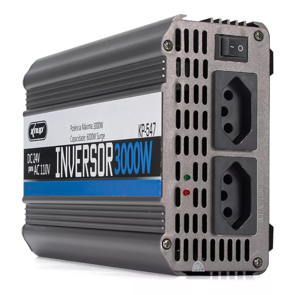 Inversor De Tensao 24v 110v 3000w Transformador Conversor | Shopee Brasil