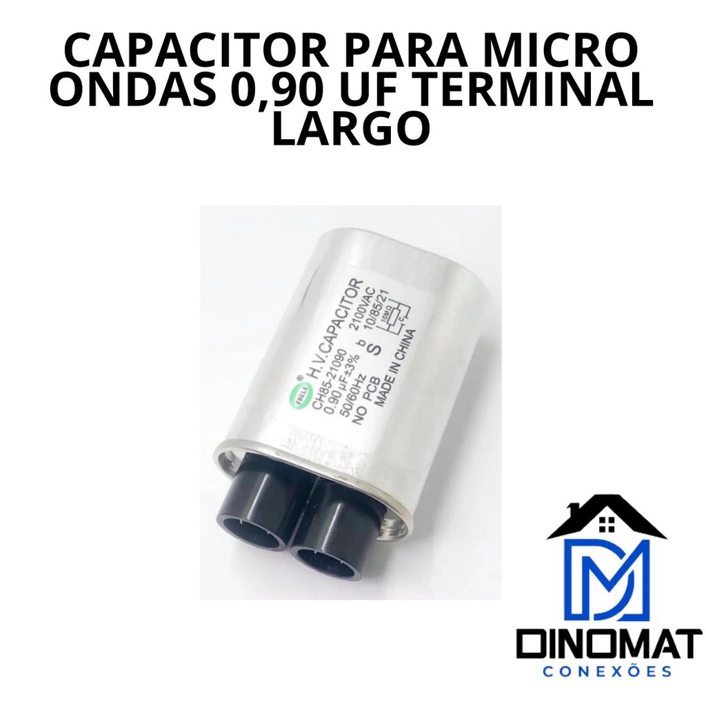 CAPACITOR PARA MICRO ONDAS 0,90 uF TERMINAL LARGO | Shopee Brasil