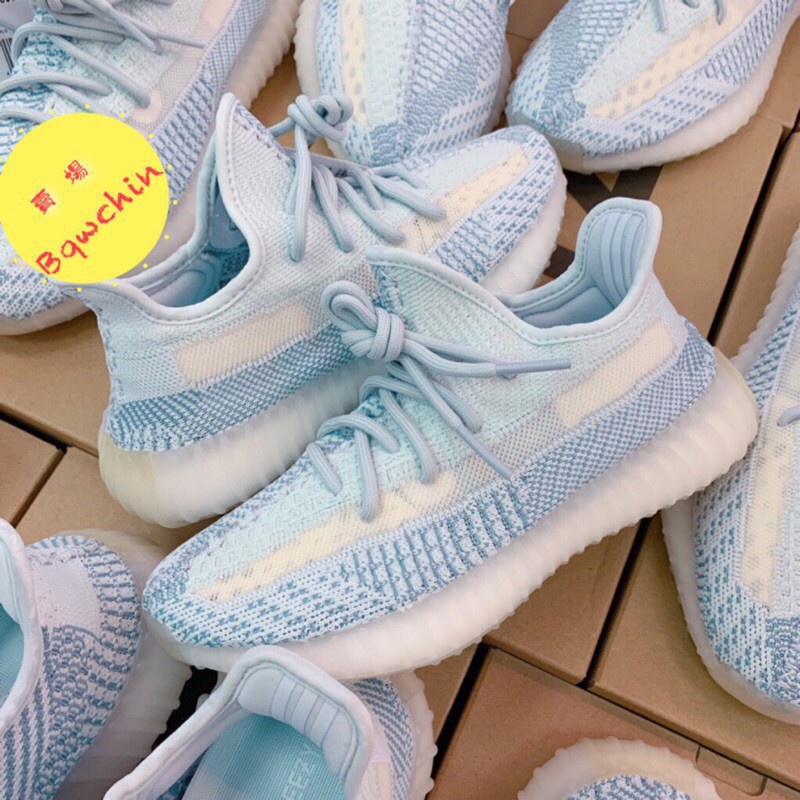 ADIDAS YEEZY BOOST 350 V2 branco nuvem cisne azul coco homens mulheres ...