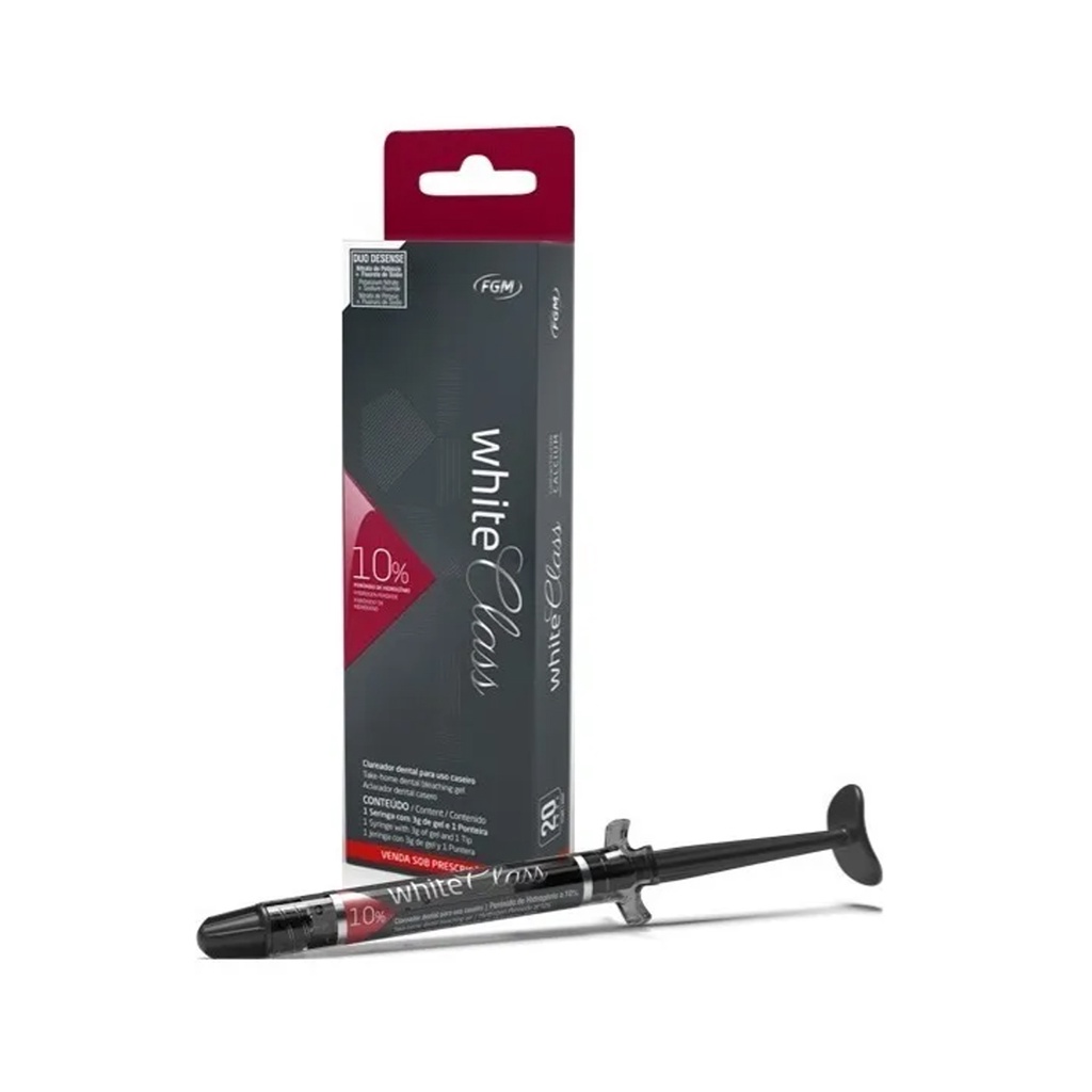 Kit Clareador Dental Whiteness Class 10% 2 Unidades - FGM | Shopee Brasil