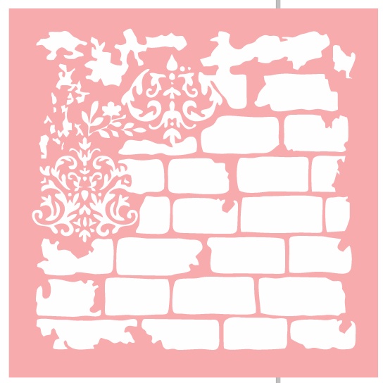 stencil muro com arabesco mn30 20x20cm | Shopee Brasil