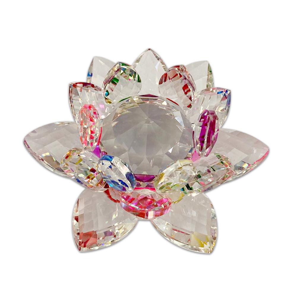 Flor de Lótus de Cristal Brilhante 8cm Furta Cor | Shopee Brasil