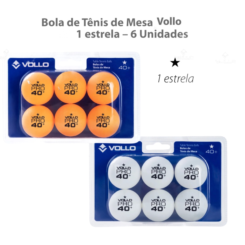 Bola de Tênis de Mesa Ping-Pong 1 ESTRELA 6 UNIDADES VOLLO | Shopee Brasil
