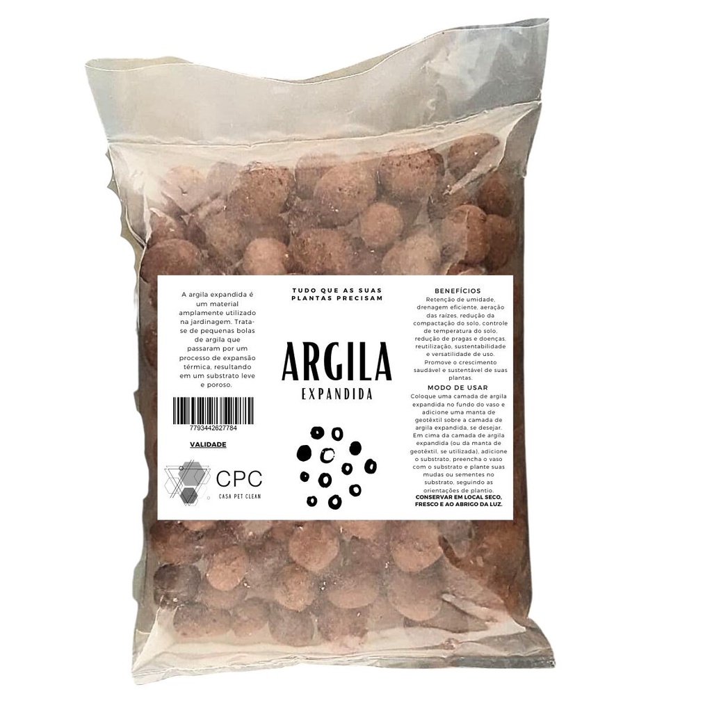 Argila Expandida Para Jardinagem e Decoração 3 Litros - 1,2 Kg | Shopee ...