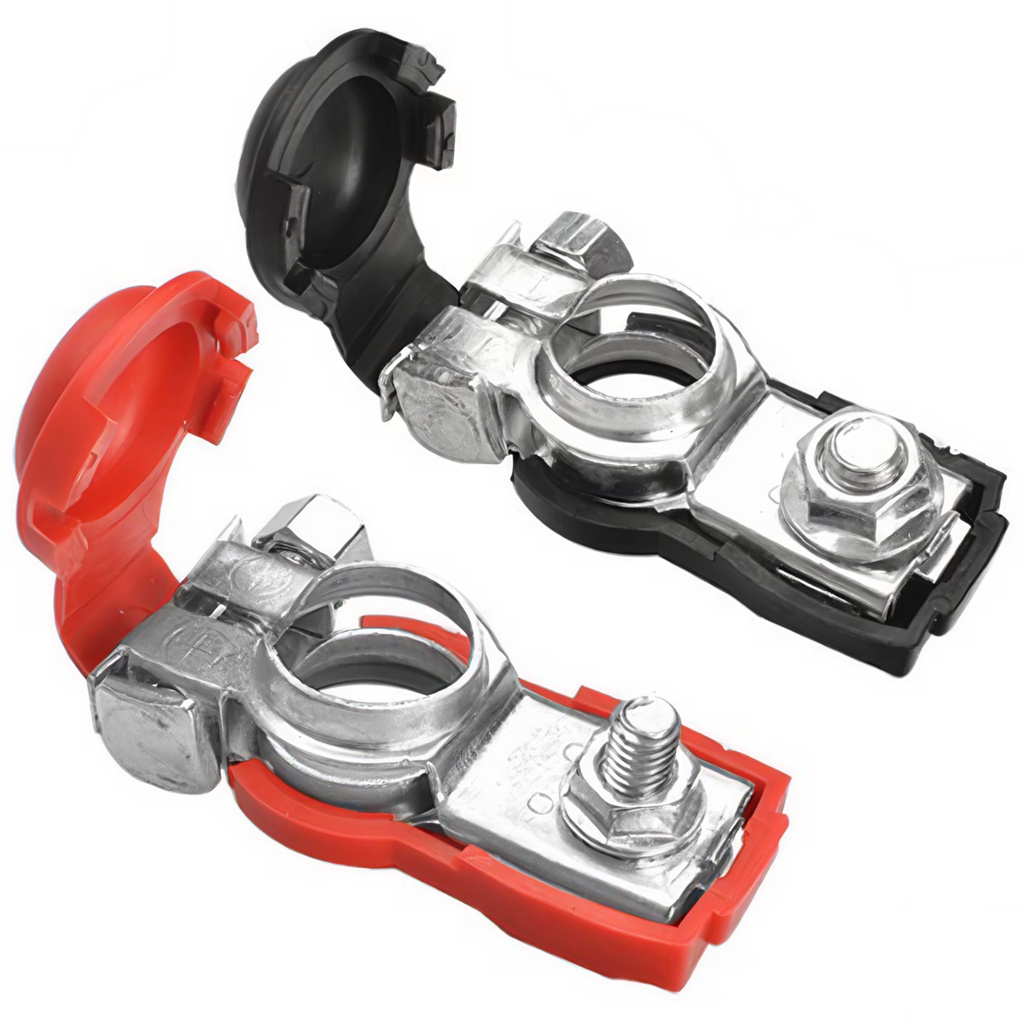 Kit Terminal Para Bateria Com Isolador Para Cabo 10mm a 25mm Negativo e ...