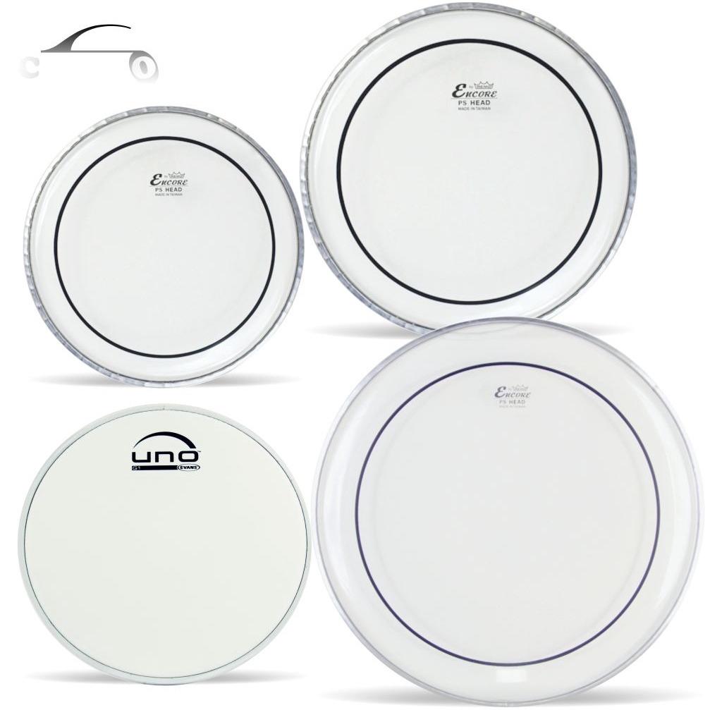 Peles Tom Surdo Hidráulicas Pinstripe 10-12-14 Encore by Remo Caixa 14 G1 Porosa Uno By Evans ...