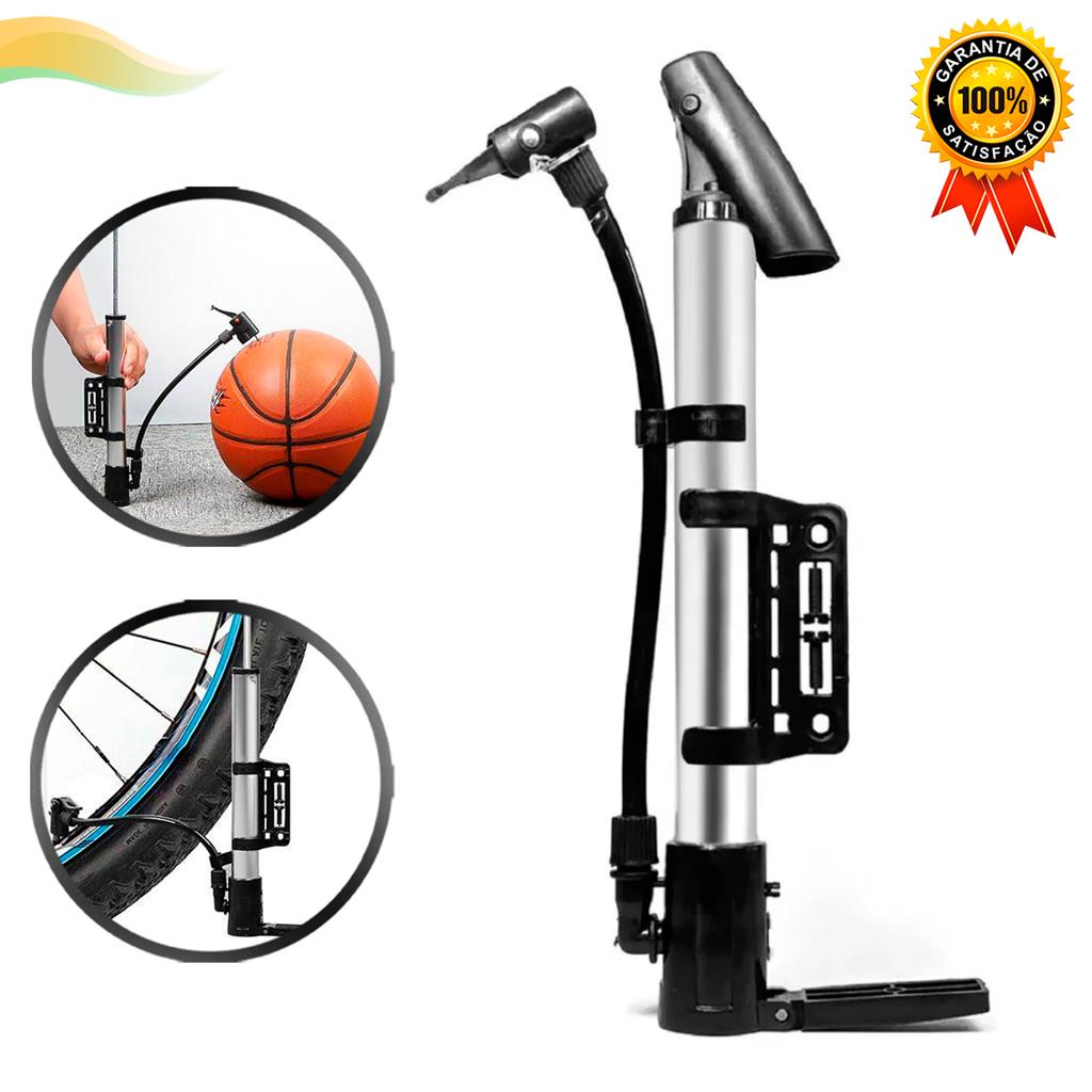 Mini Bomba De Ar Para Encher Pneu De Bicicleta Bike Ciclismo E Bola Mtb Com Suporte | Shopee Brasil