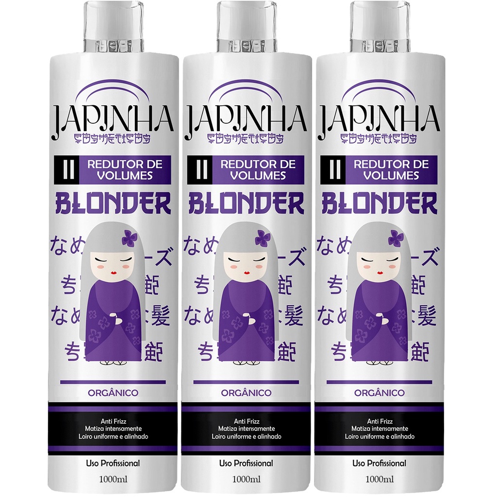 Kit Progressiva 3x Para Cabelo Loira Japinha Loira Perfeita Shopee Brasil