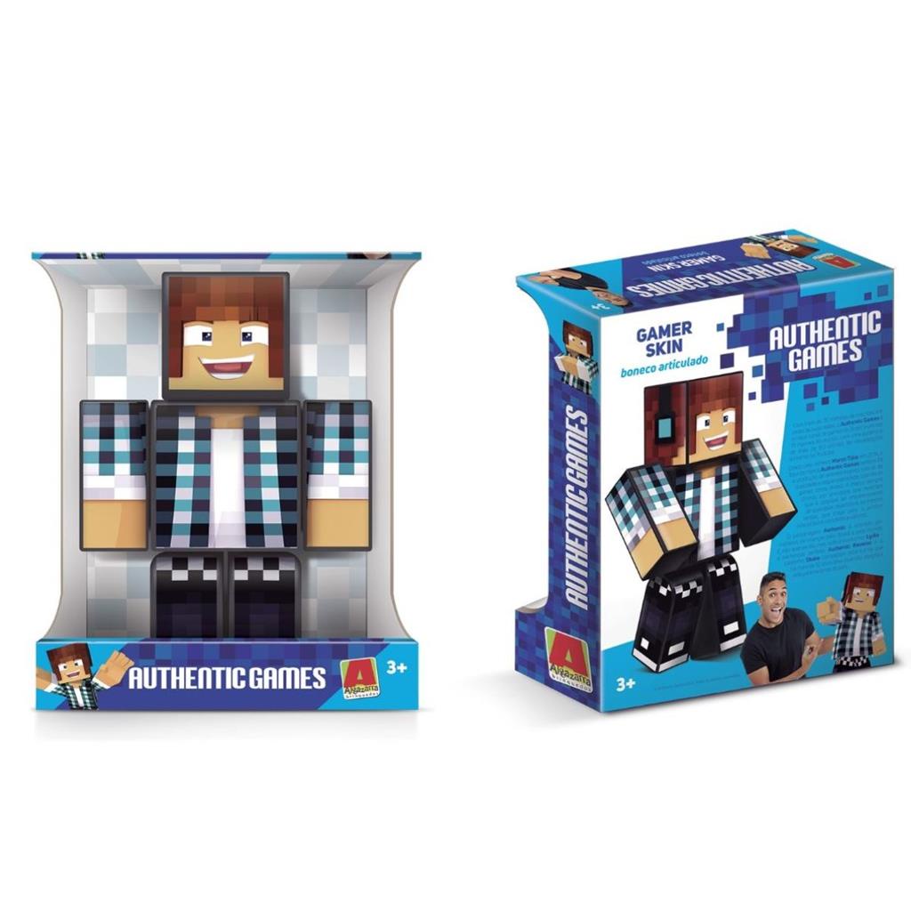 Boneco Authentic Games 25cm - Minecraft - Algazarra | Shopee Brasil