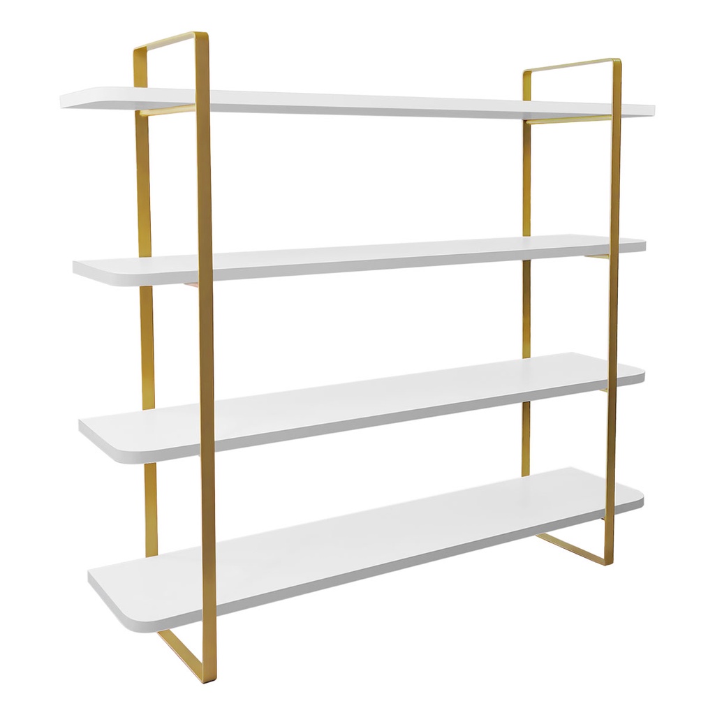 Nicho Prateleira Parede Arnad Decoração 100x20 Dourado/Branco | Shopee ...