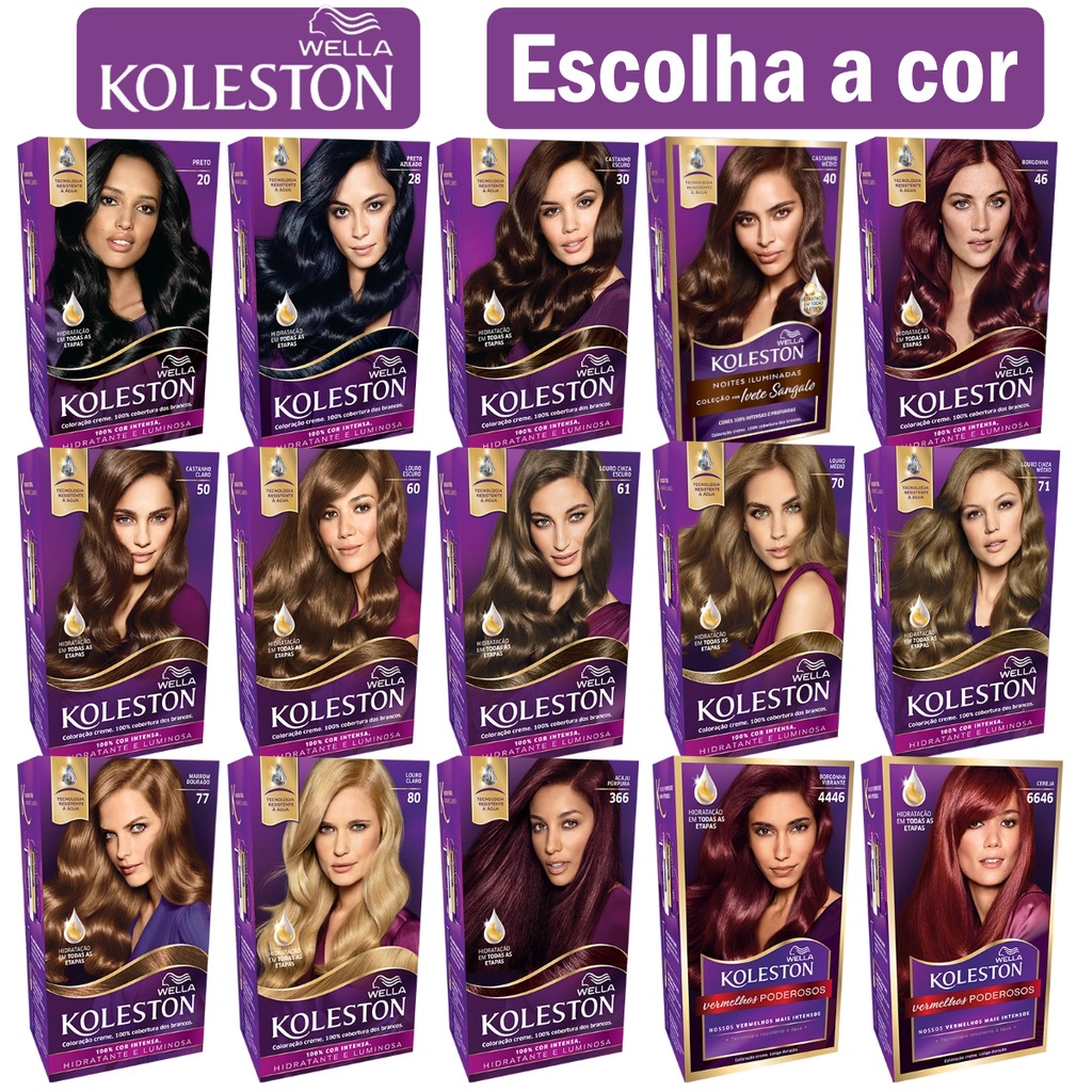 Tintura para Cabelos Koleston Wella - Envio imediato - Escolha sua cor ...