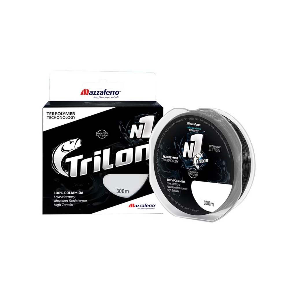 LINHA TRILON NUMBER ONE 0,33MM 300M BLACK | Shopee Brasil