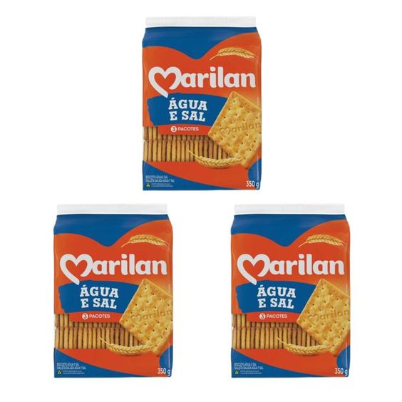 Kit Biscoito Cream Cracker Sabor Água e Sal Crocante 1050g | Shopee Brasil