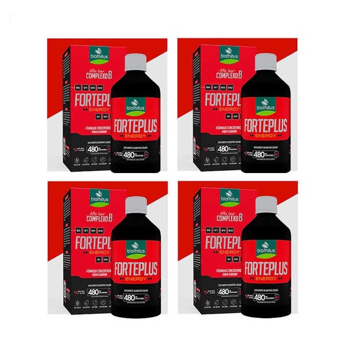 Kit com 4 Unidades Forteplus Energy Complexo B 480ml | Shopee Brasil
