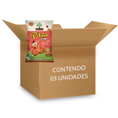 Salgadinho Pitzo Mãe Terra Natural Contendo 3 Pacotes De 45g Cada ...