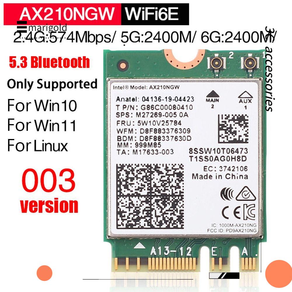Placa De Rede MARIGOLD AX210NGW Intel AX210 2,4/5/6GHz Módulo Interno ...