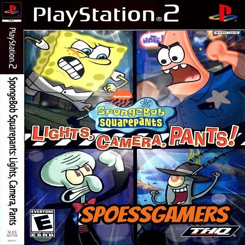 Bob Esponja Ps2 Lights, Camera, Pants! Patch Infantil Me | Shopee Brasil