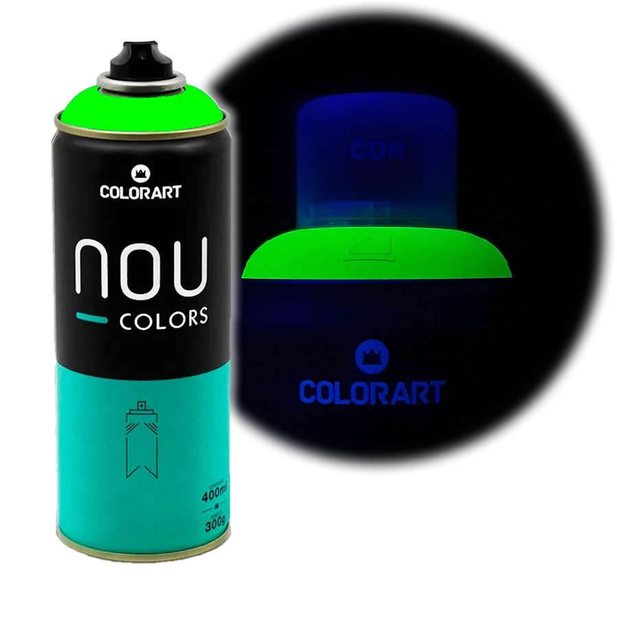 Tinta Spray Verde Luminoso Neon Fluorescente Nou Colors | Shopee Brasil