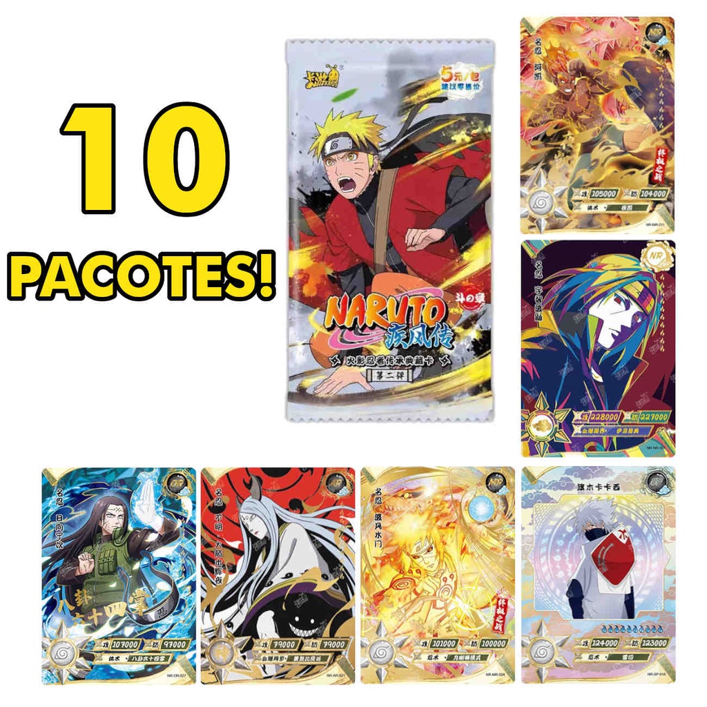 Cartas Naruto Oficiais da Kayou 10 Pacotes em Chinês (T3W2) | Shopee Brasil