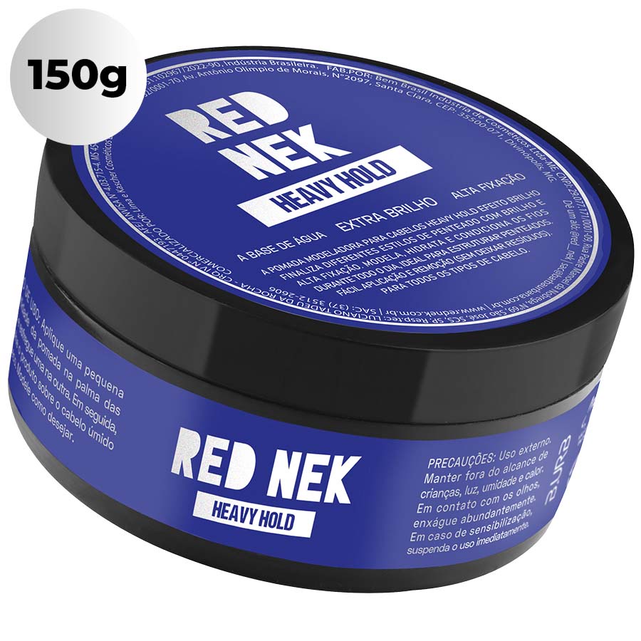 Pomada Para Cabelo Heavy Hold Alta Fixação Extra Brilho 150g Red Nek ...