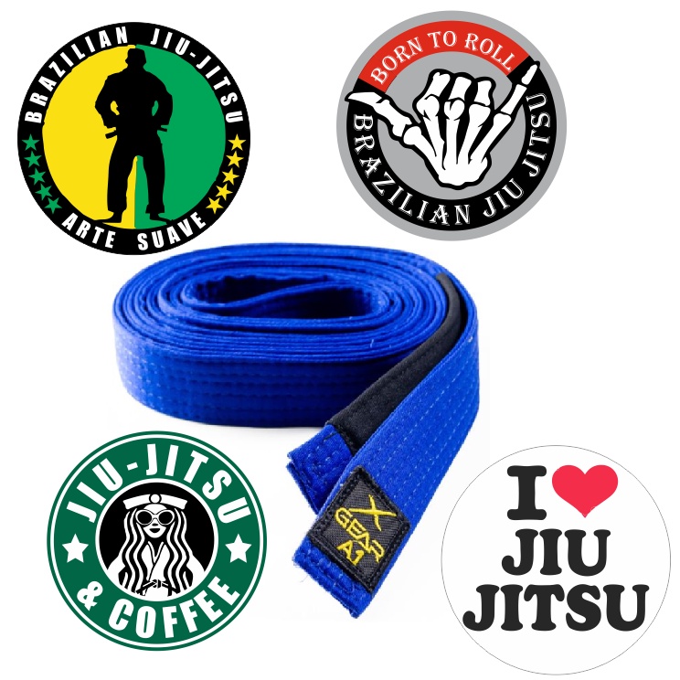 Faixa Azul Jiu jitsu Xgear + Adesivo 10x10 cm | Shopee Brasil