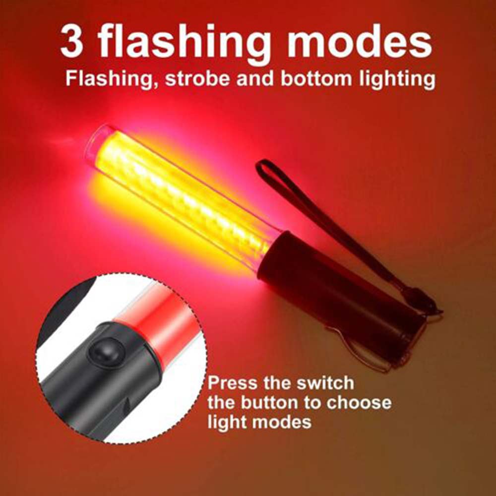 LED Traffic Safety Baton Light Wand Traffic Control Signs Lights ...