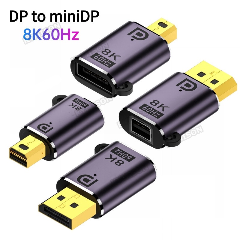 8K Mini DP Displayport 1.4 Adaptador Conversor 8K @ 60Hz 4K 144Hz Para ...