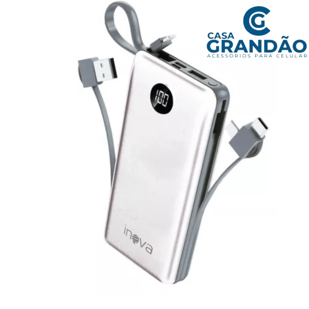 Carregador portátil inova turbo power bank 20000mah original | Shopee ...