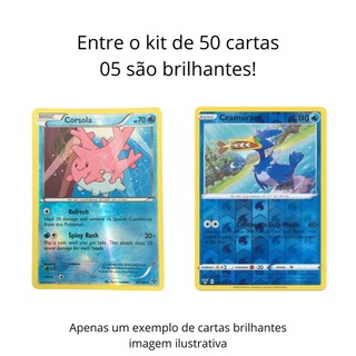Kit 50 Cartinhas Pokémon Com Ultra Rara Garantida e 5 Brilhantes ...