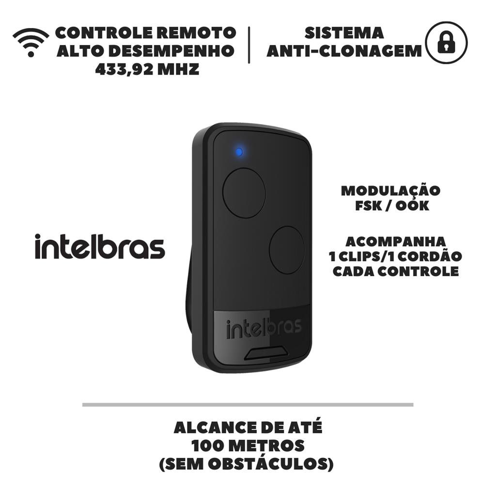 Controle Remoto Intelbras EP 02: AES 128 bits, 2 Botões, Longo Alcance ...