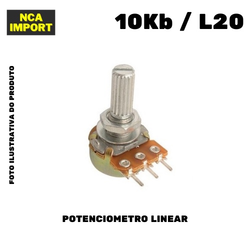 Potenciometro Linear B10K 10K 10Kb ( Tamanho L20) | Shopee Brasil