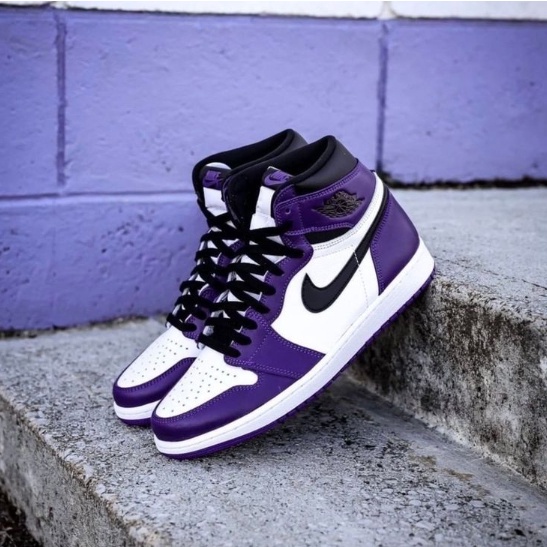 Bota Nike Air Jordan 1 Retrô Cano Alto - Roxo Azul Branco Vermelho ...