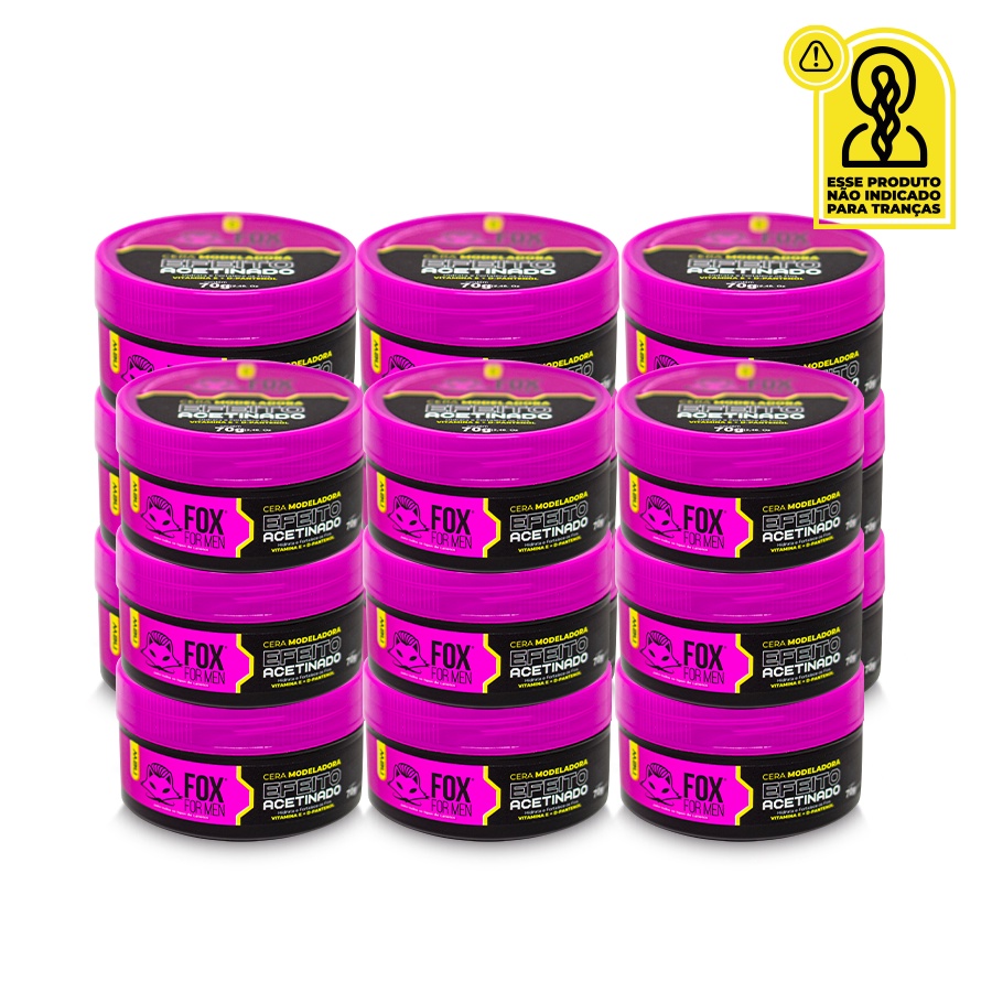 Cera Modeladora Efeito Acetinado - 70g - Fox For Men - 18 unidades ...