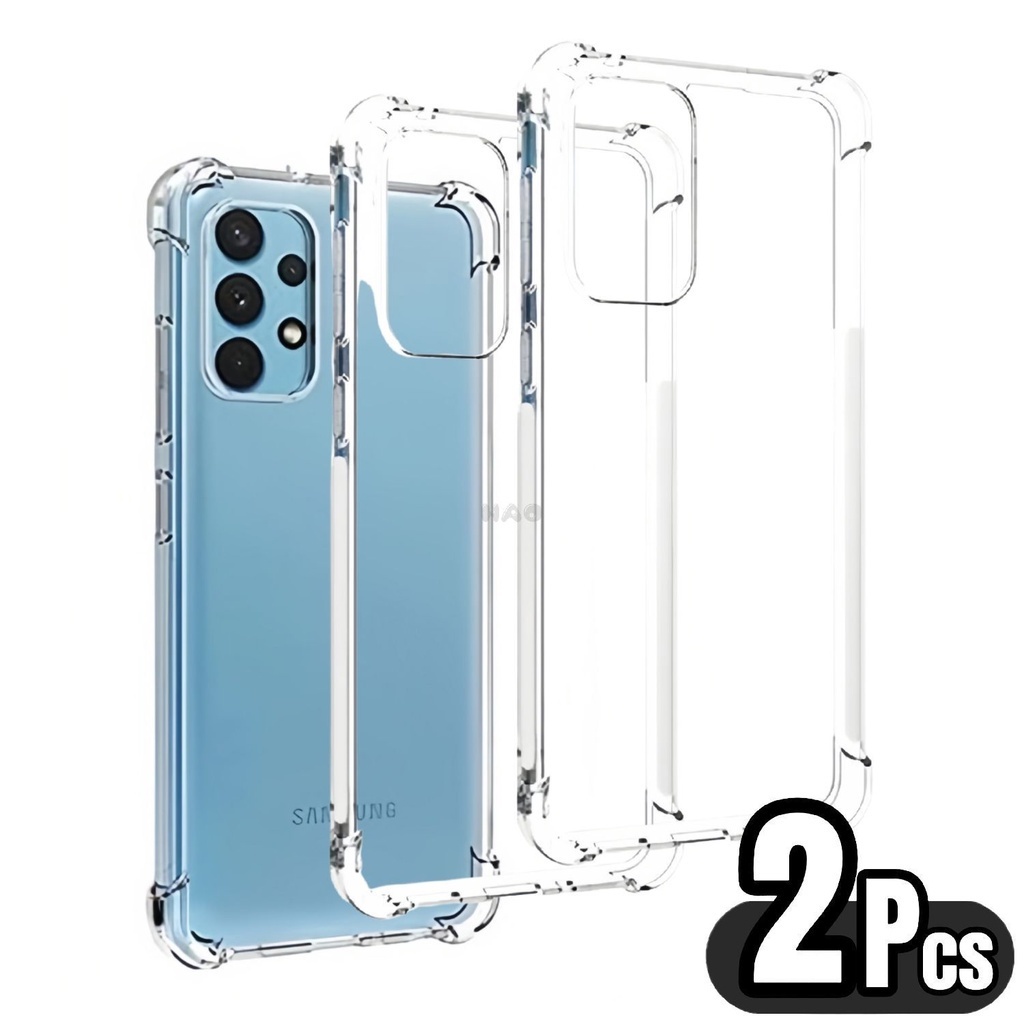 Kit 2 Capa Capinha Transparente Anti Impacto TPU Case Para Samsung Galaxy A01 A11 A10 A20 A30 ...