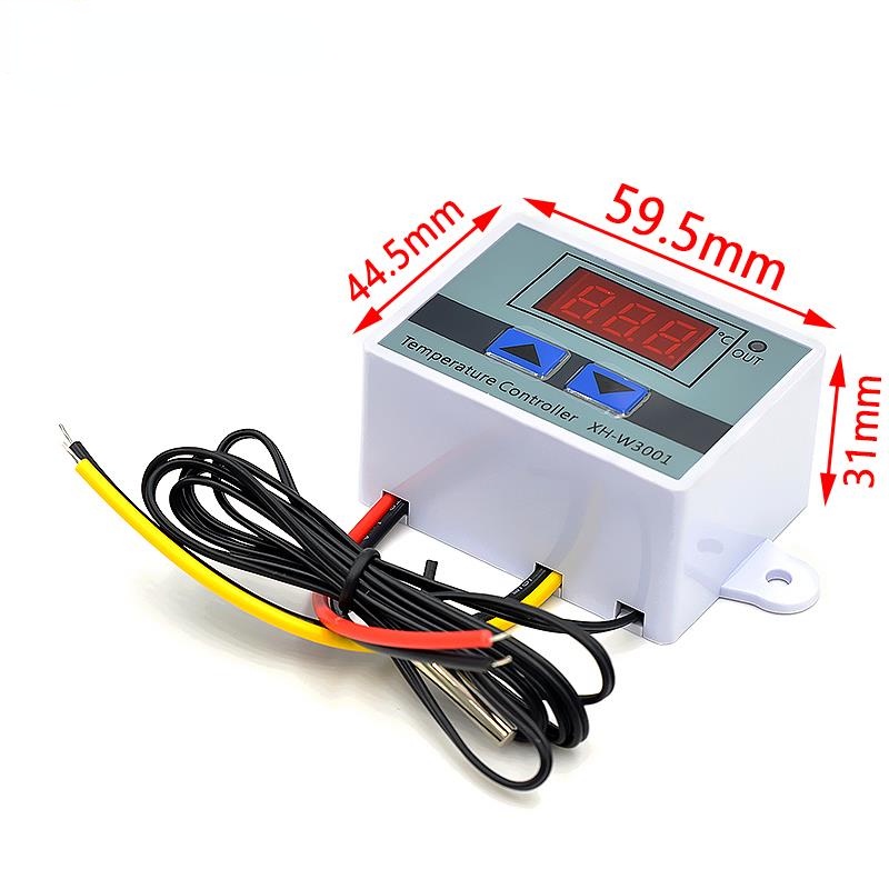 10A 12V 24V 220VAC Controlador Digital LED De Temperatura XH-W3001 Para Incubadora Termostato De ...