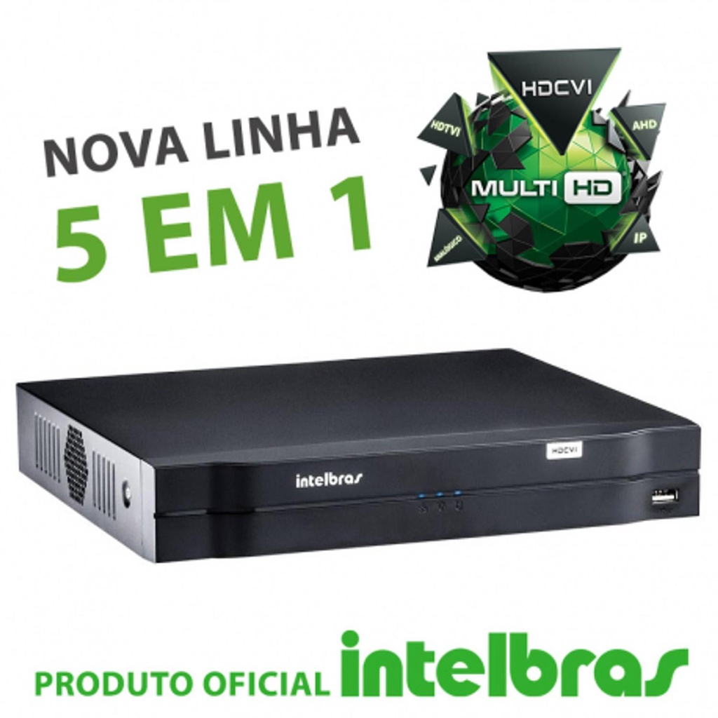 DVR Intelbras 8 Canais Multi HD Alta Resolução MHDX | Shopee Brasil