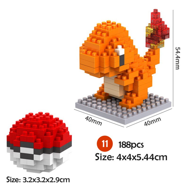 20 Tipos/Lego Pokemon/Mini Blocos De Construção | Shopee Brasil