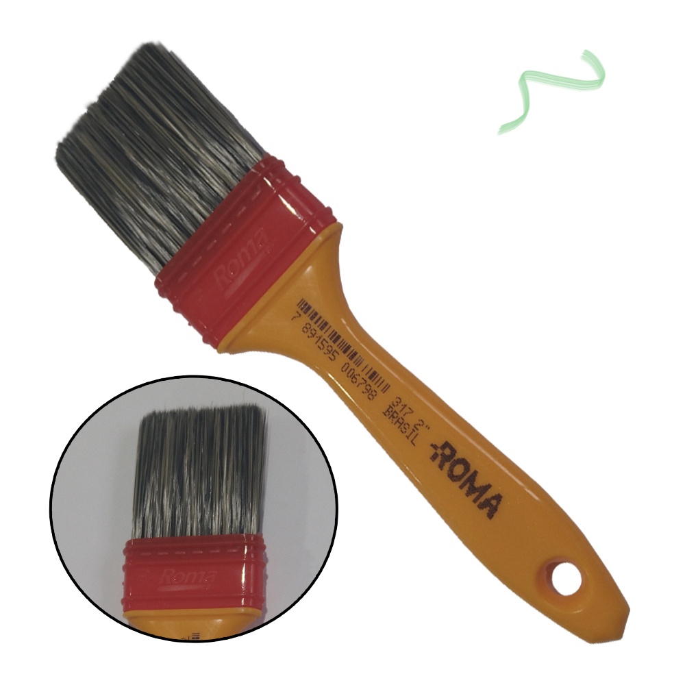 Trincha Pincel Pintura Parede Cabo Tintas 2 Polegadas Roma | Shopee Brasil