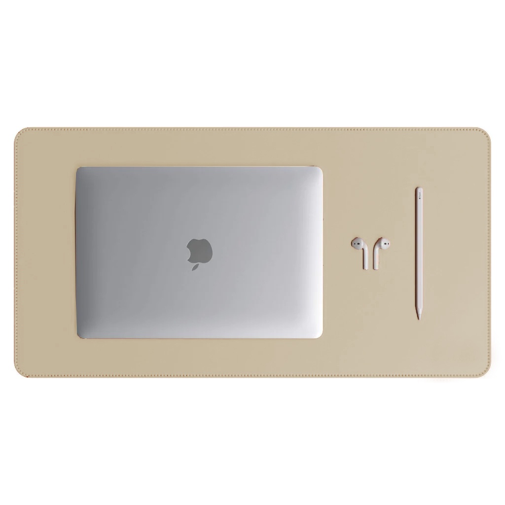 Mouse Pad Grande Couro Sintético Bege Claro | Shopee Brasil