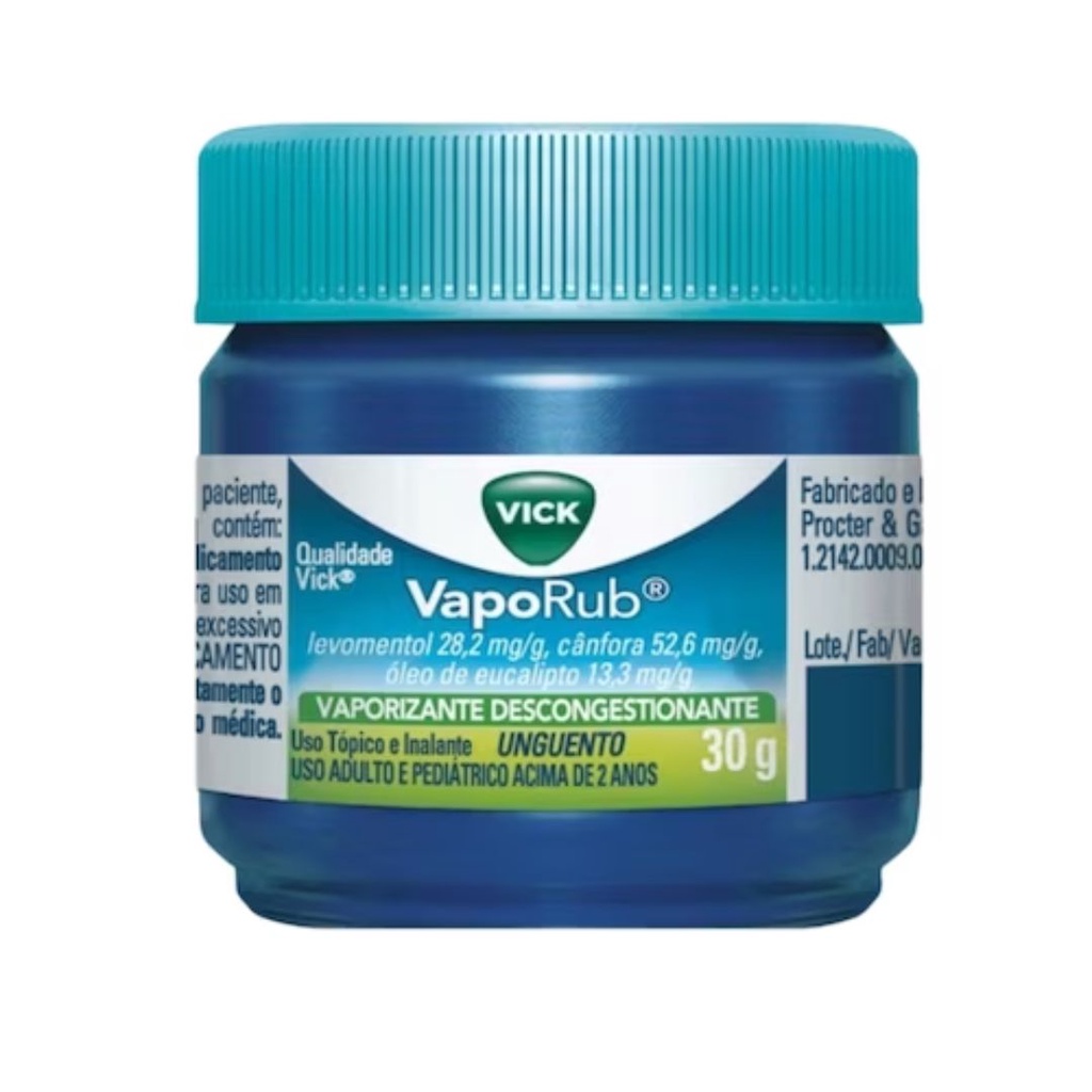 Vick Vaporub Pomada Descongestionante 30Gr - Procter Glambe | Shopee Brasil