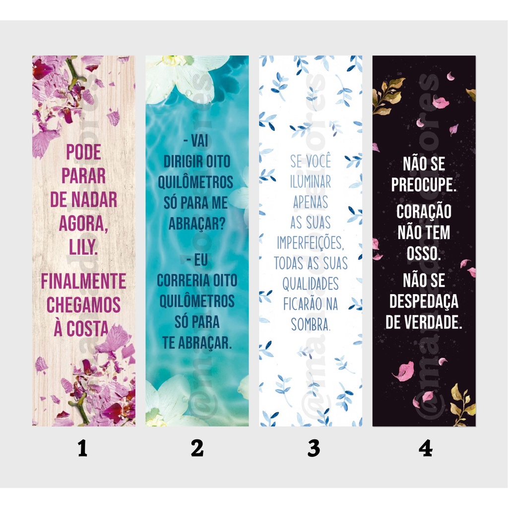 Kit Marca Páginas Livros Colleen Hoover | Shopee Brasil