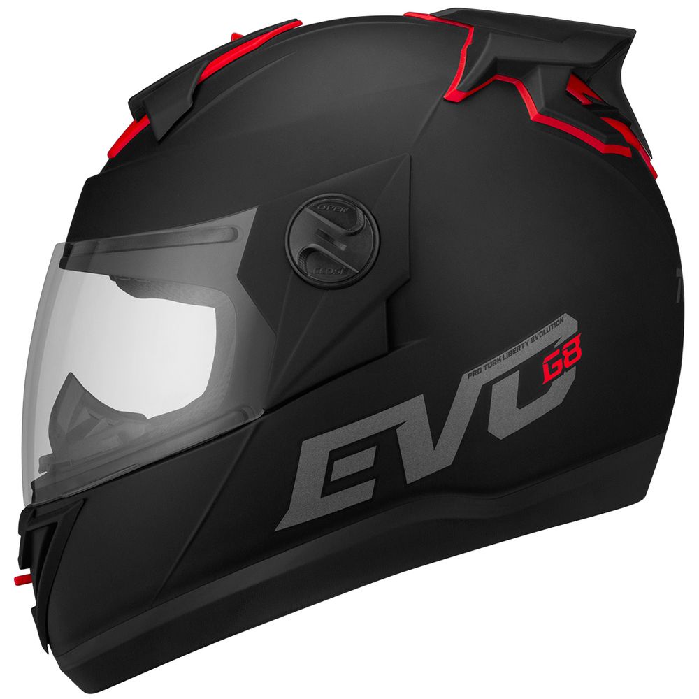 Capacete Moto Fechado Masculino e Feminino Pro Tork Evolution G8 Evo Solid Fosco Com Viseira ...