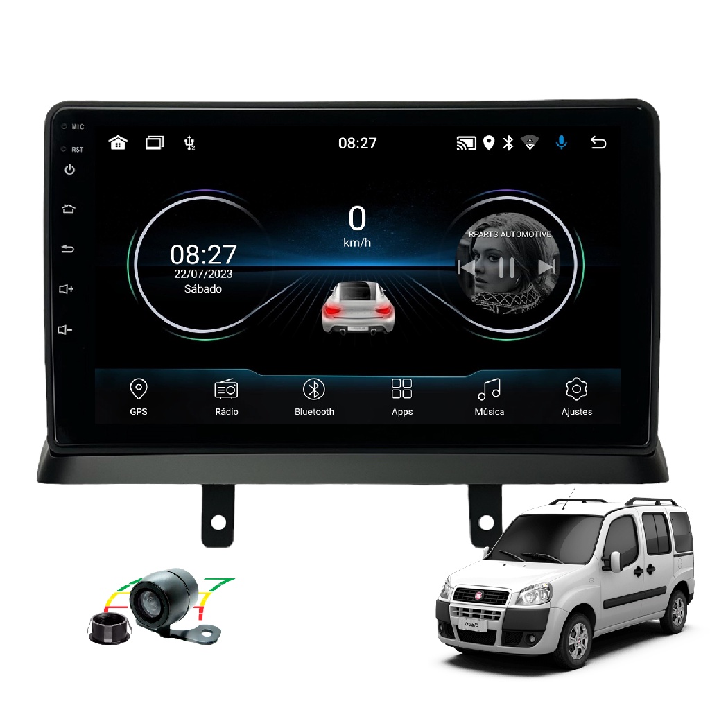 Kit Central Multimidia 9 Polegadas Android Fiat Doblo 2001 a 2021 | Shopee Brasil