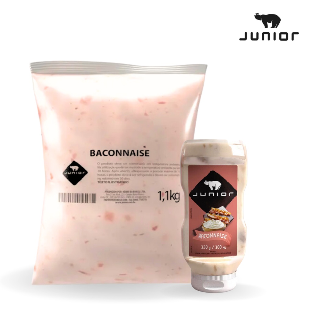 Maionese De Bacon Junior Molho Cremoso Gourmet Baconnaise Pouch 1,1 Kg Baconese Lanchonete ...