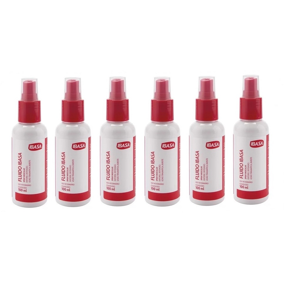 Kit 6 Fluido Spray Ibasa Para Dor Muscular Bursite - 100ml | Shopee Brasil