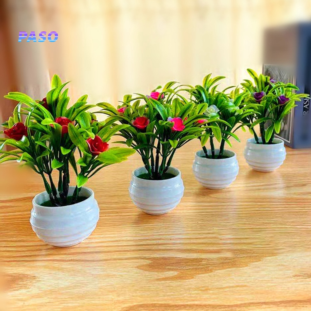 paso Pote Artificial De Planta Hibiscus Flower Hotel Garden Decor ...